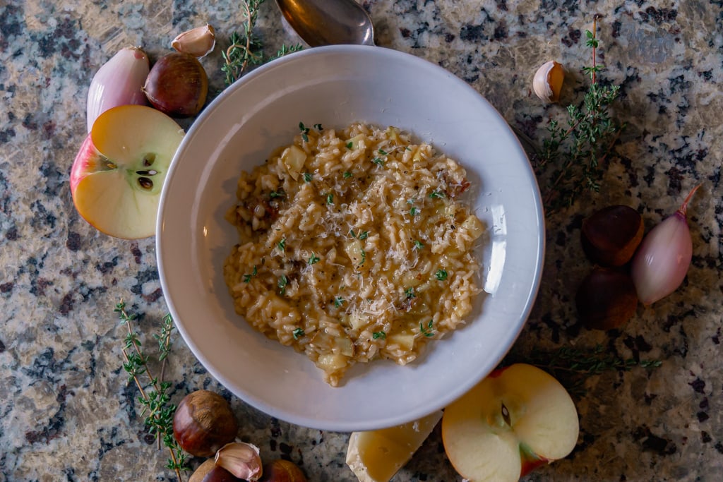 Apple Risotto with Roasted Chestnuts – Behind the Fern Tree